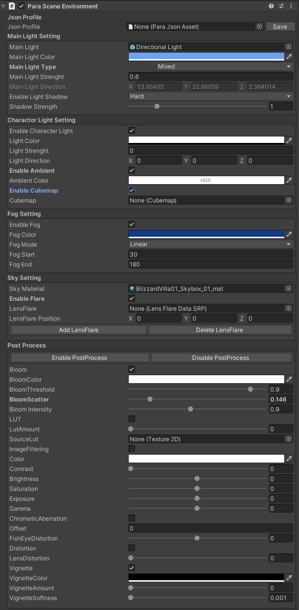 Para Scene Environment (Includes Post Process)
