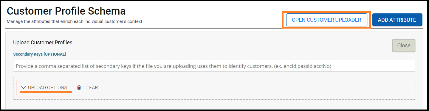 Uploading Customers Profile