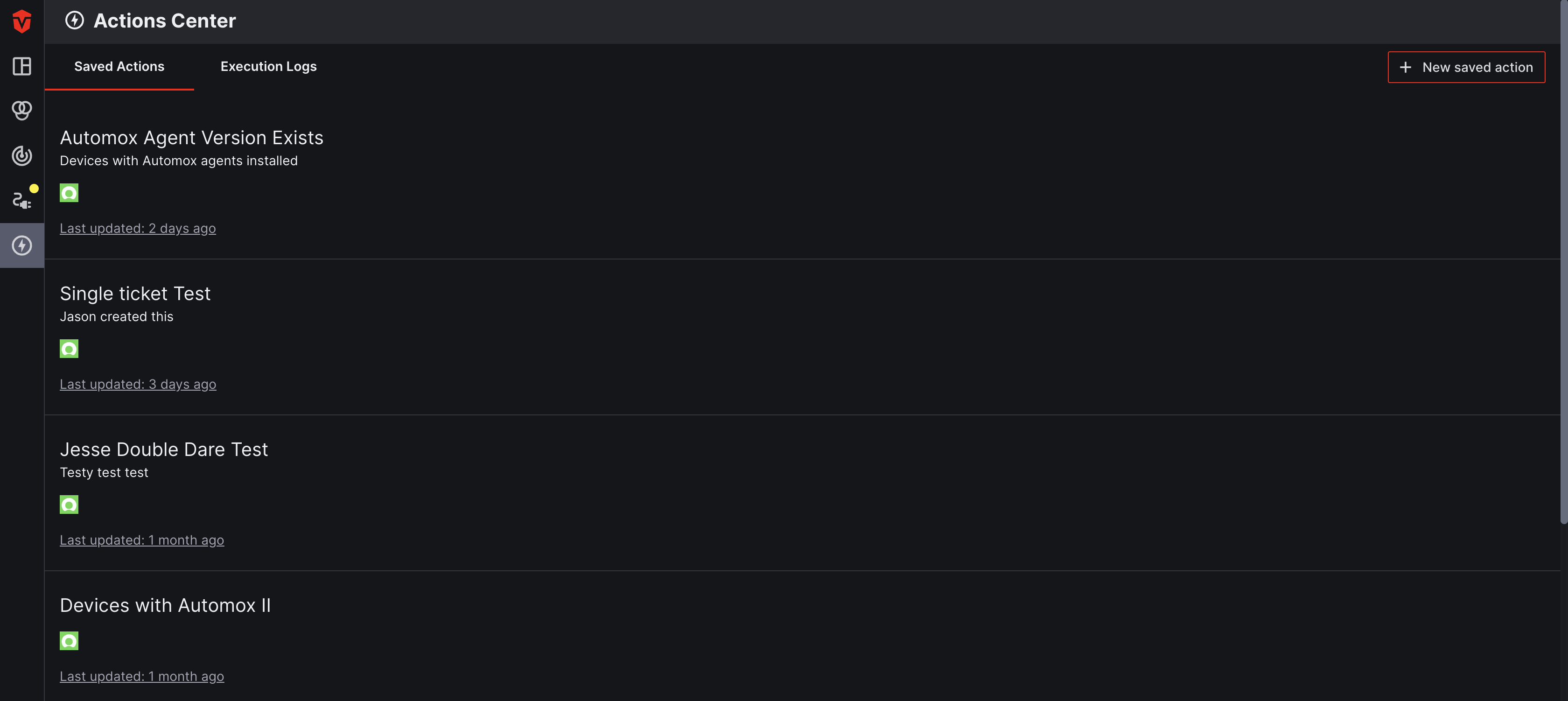 Action Center Overview