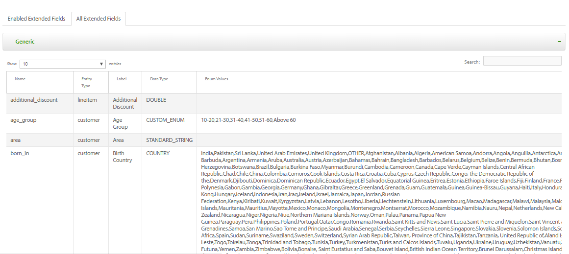 Setup Entities and Fields