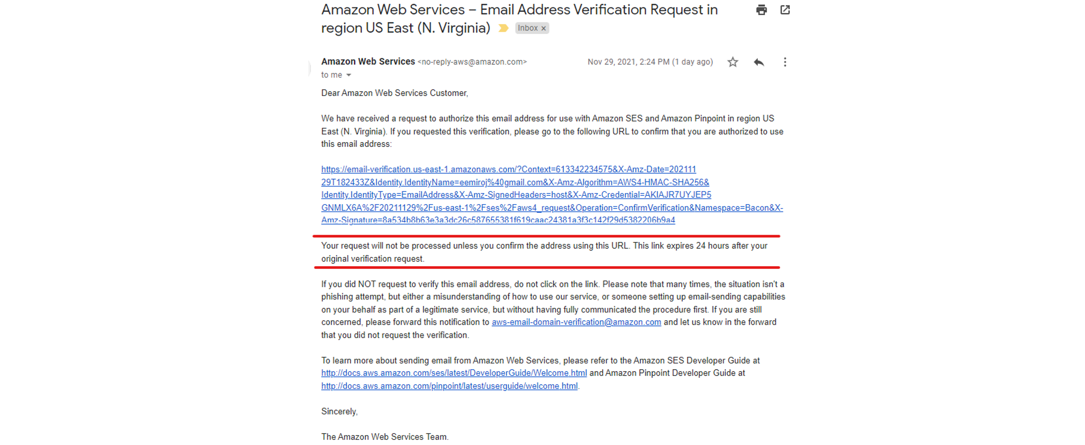 Sender Address Management