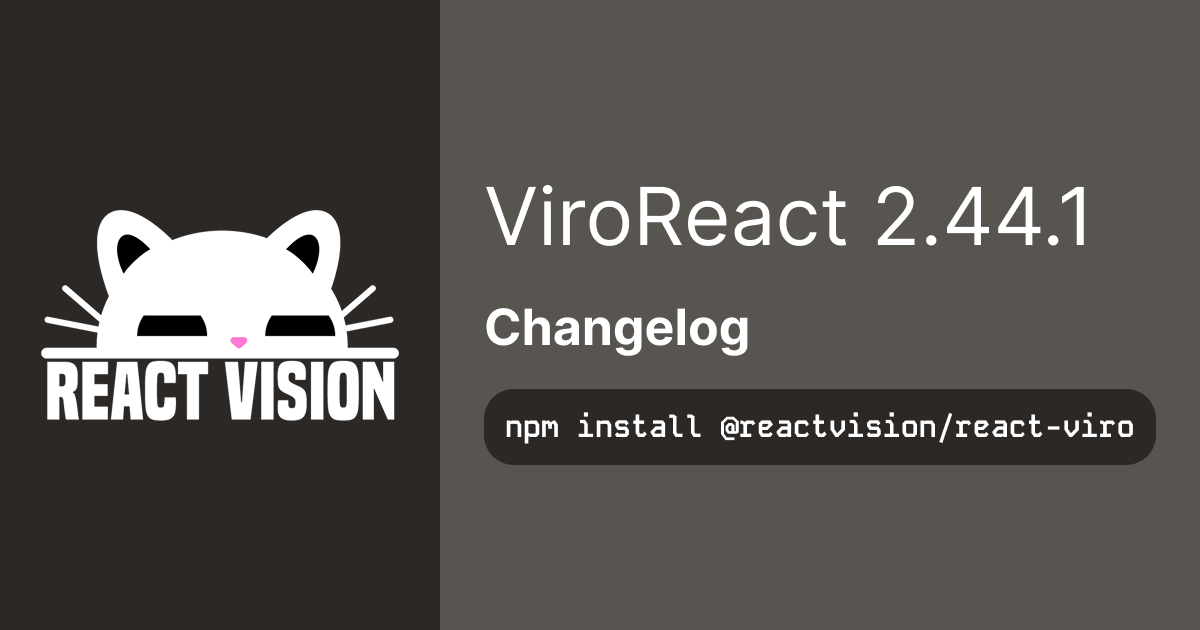 ViroReact v2.44.2 – AR Plane Detection & Selection Overhaul