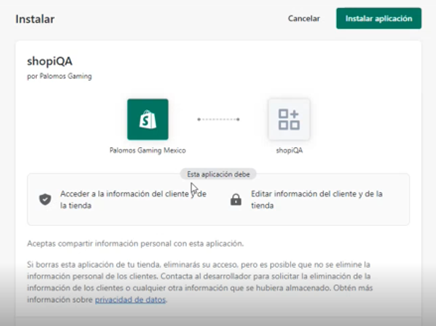 Plugin Installation Shopify
