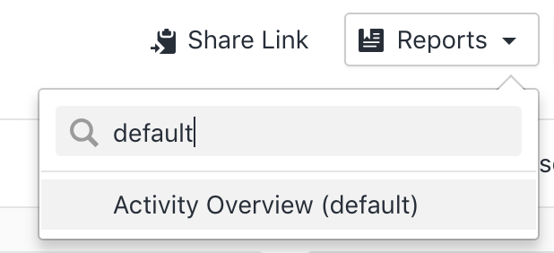 Activity Overview Report