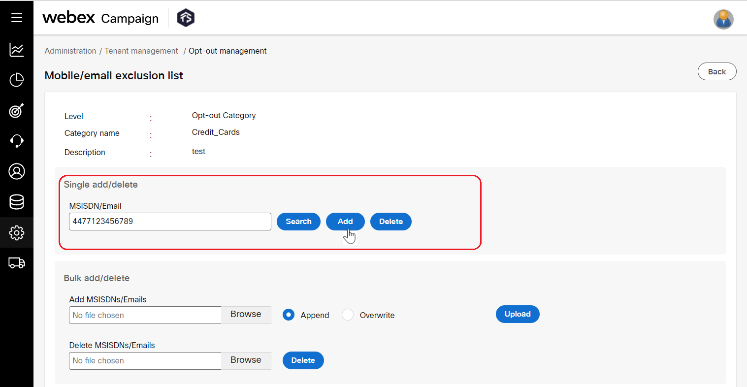 How to apply opt-out categories to your deployment