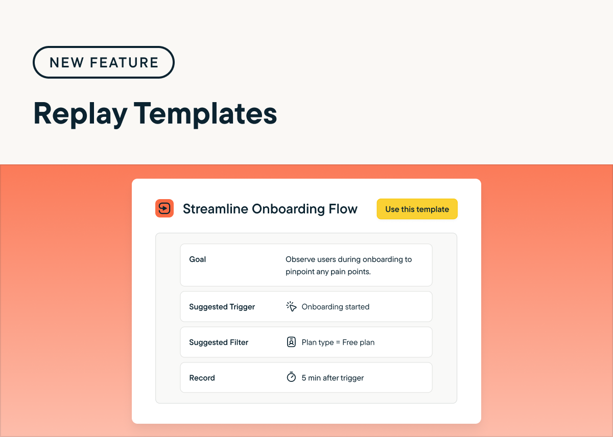 Effortlessly Launch Sprig Replays With Newly Added Templates