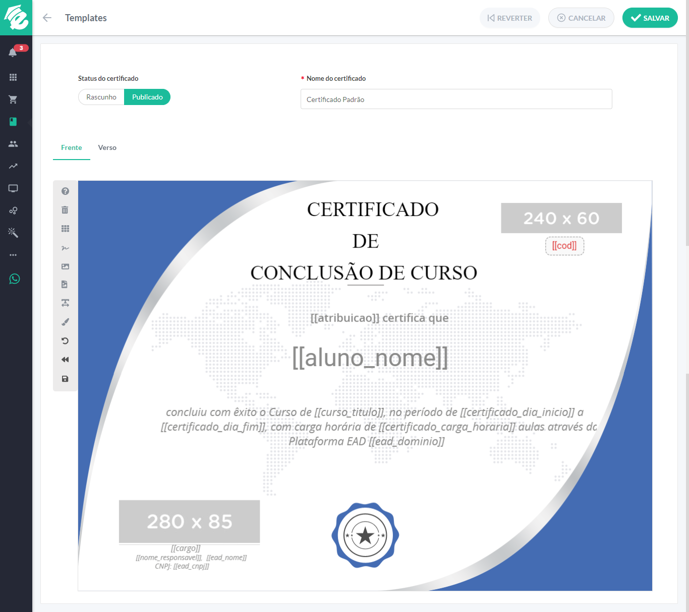Modelos de certificado