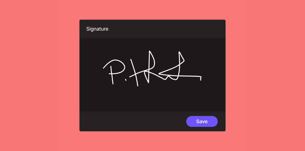 Introducing the Signature component ️