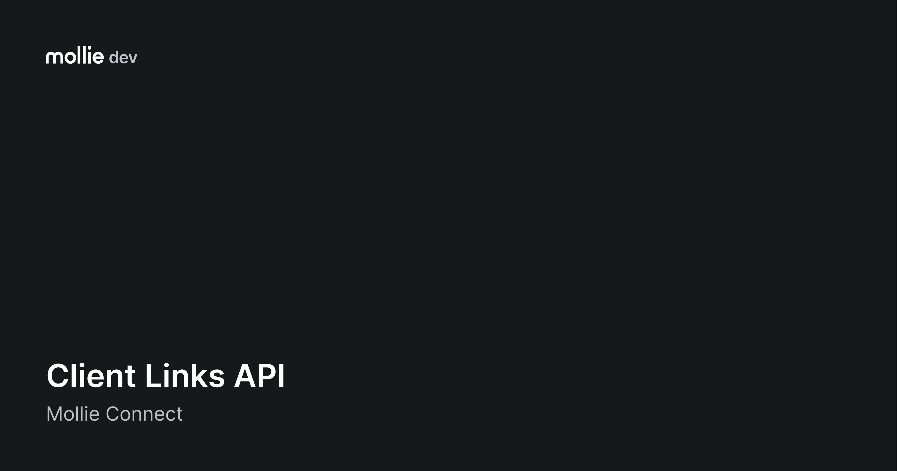 Client Links API | Mollie Documentation