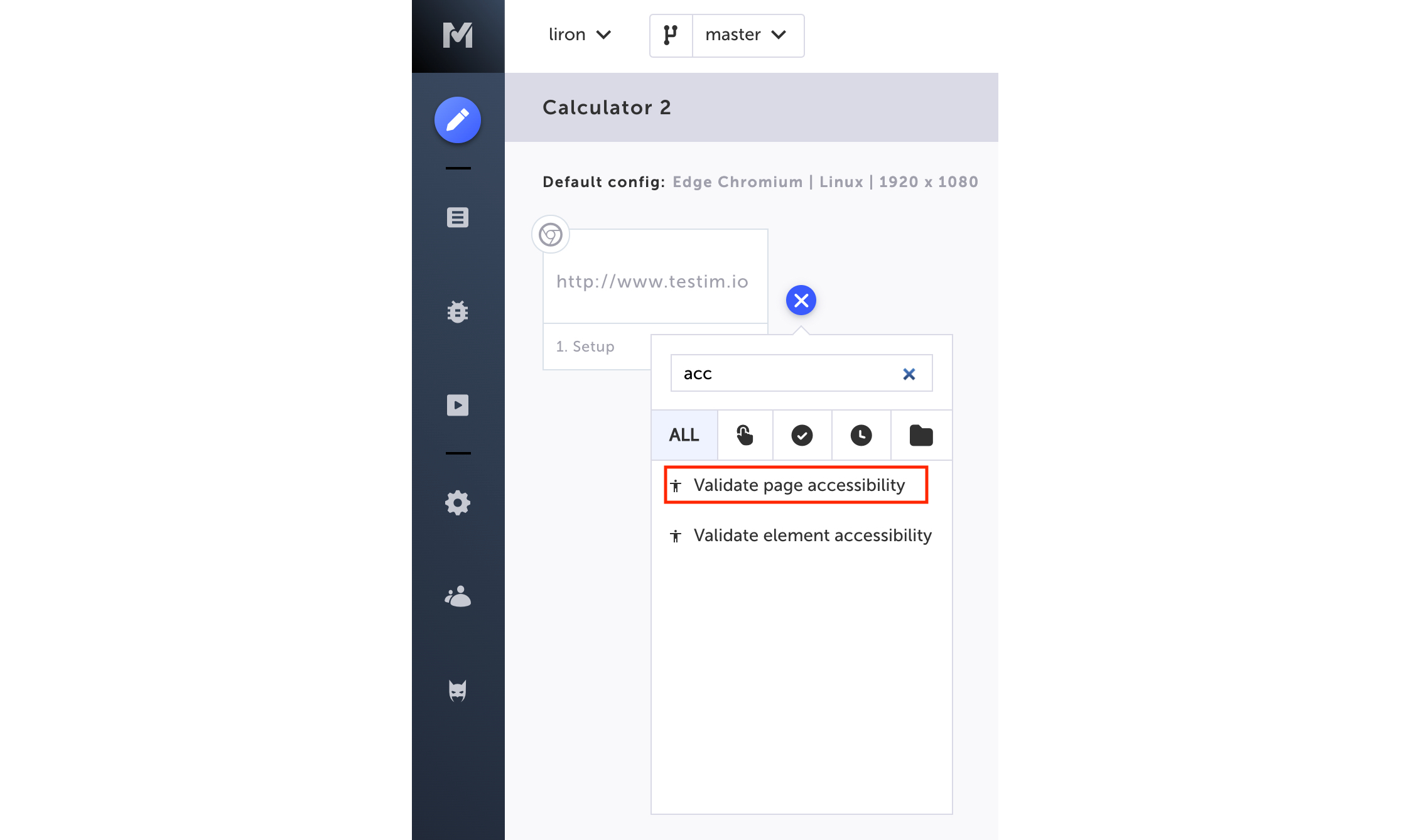 Page Accessibility Validation