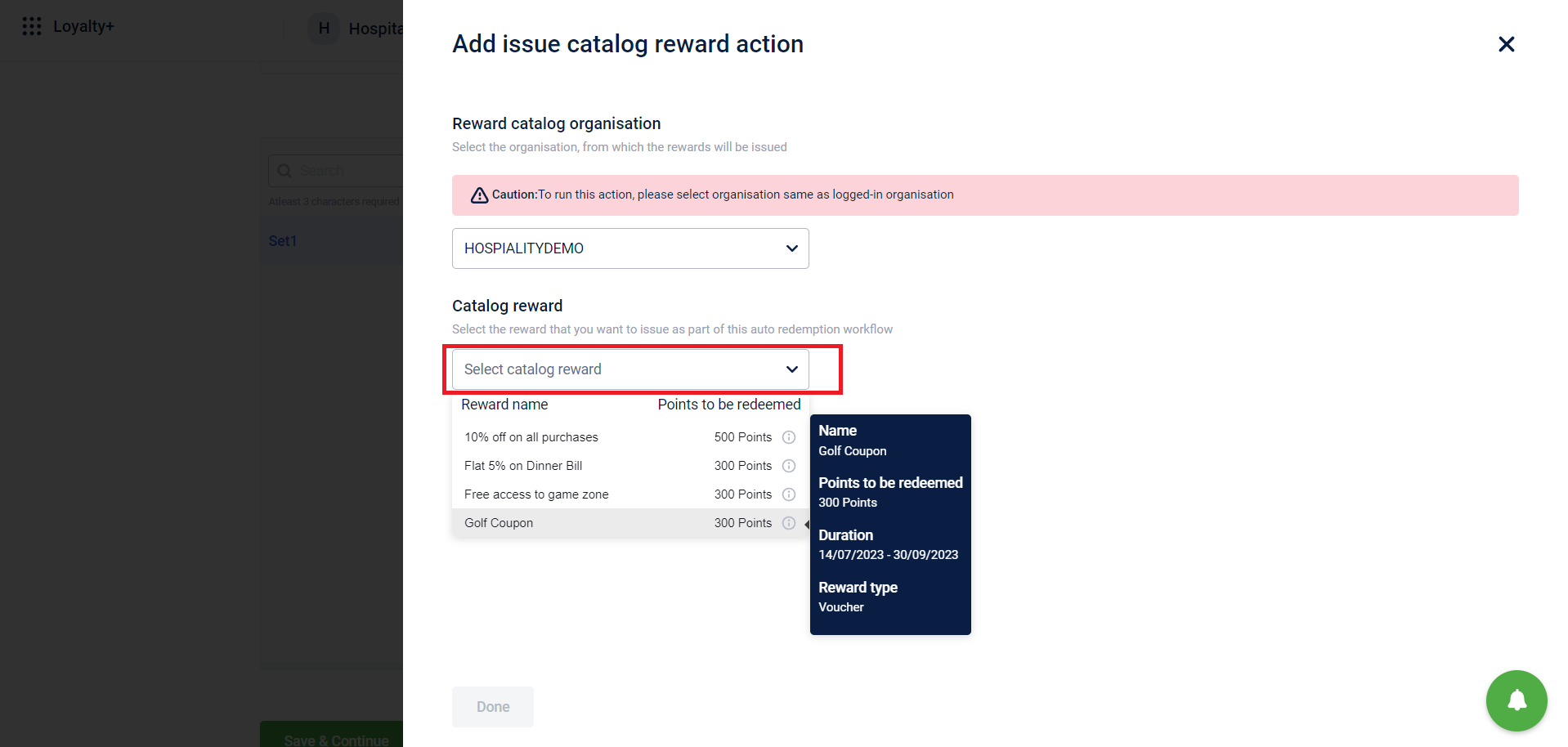 Auto points conversion to reward