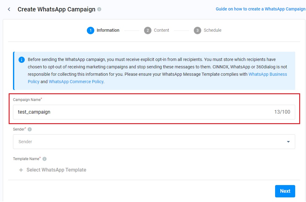 Creating (SMS and WhatsApp) Dynamic Campaign