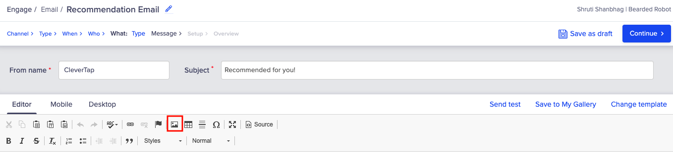 Create Campaigns using Recommendations