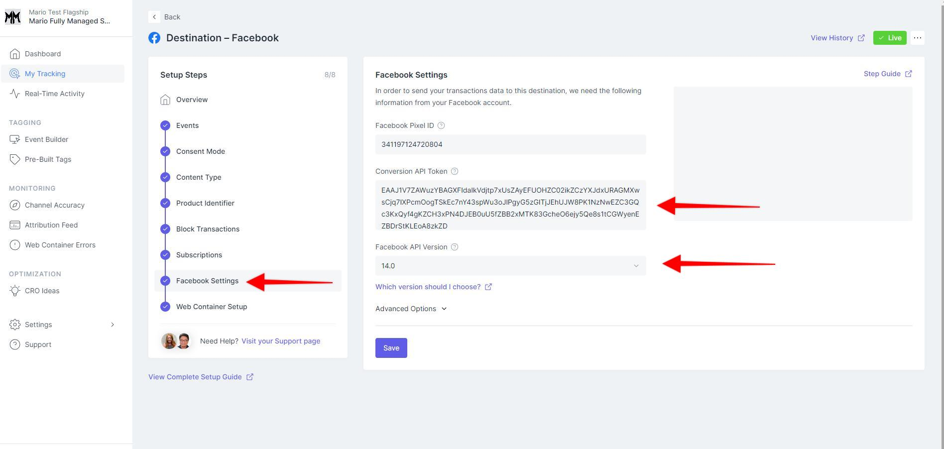 How To Update the Facebook CAPI Token