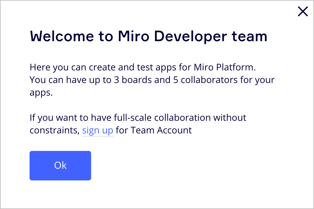Create a Developer team