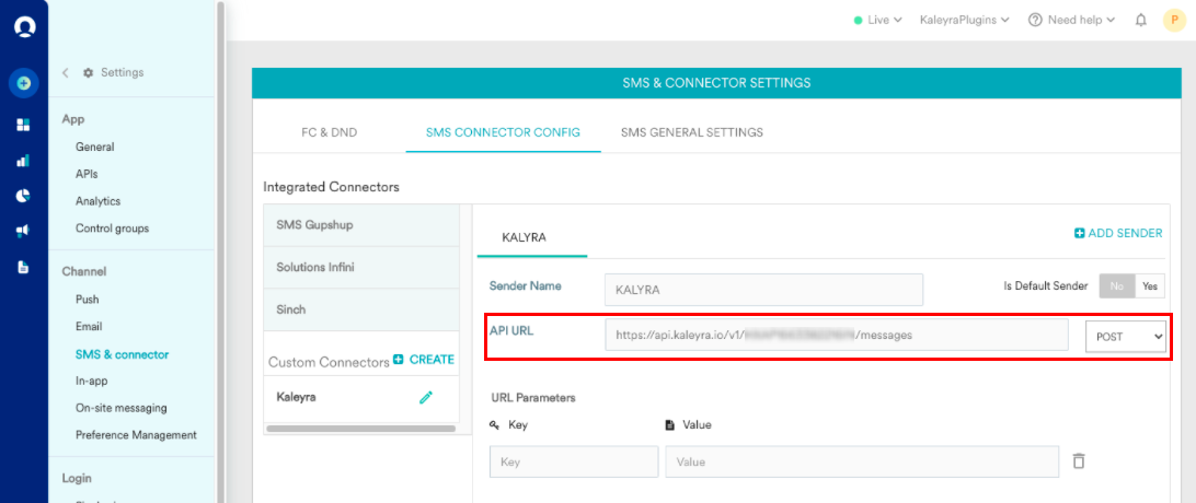 Kaleyra SMS Integration with MoEngage Kaleyra SMS Integration with MoEngage