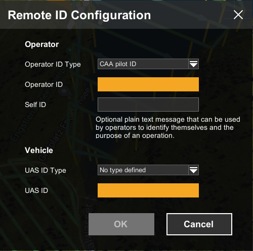 Remote ID configuration
