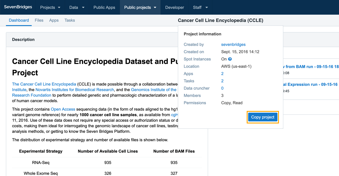 Cancer Cell Line Encyclopedia (CCLE)