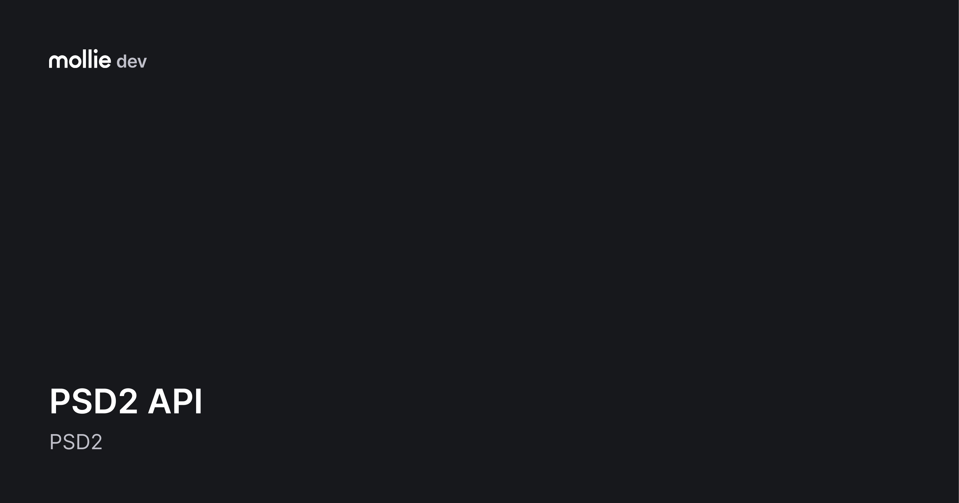 PSD2 API | Mollie Documentation