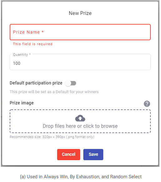 Prize Configuration