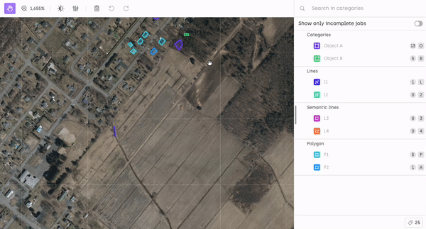 Labeling geospatial/tiled imagery