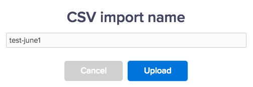 CSV Upload