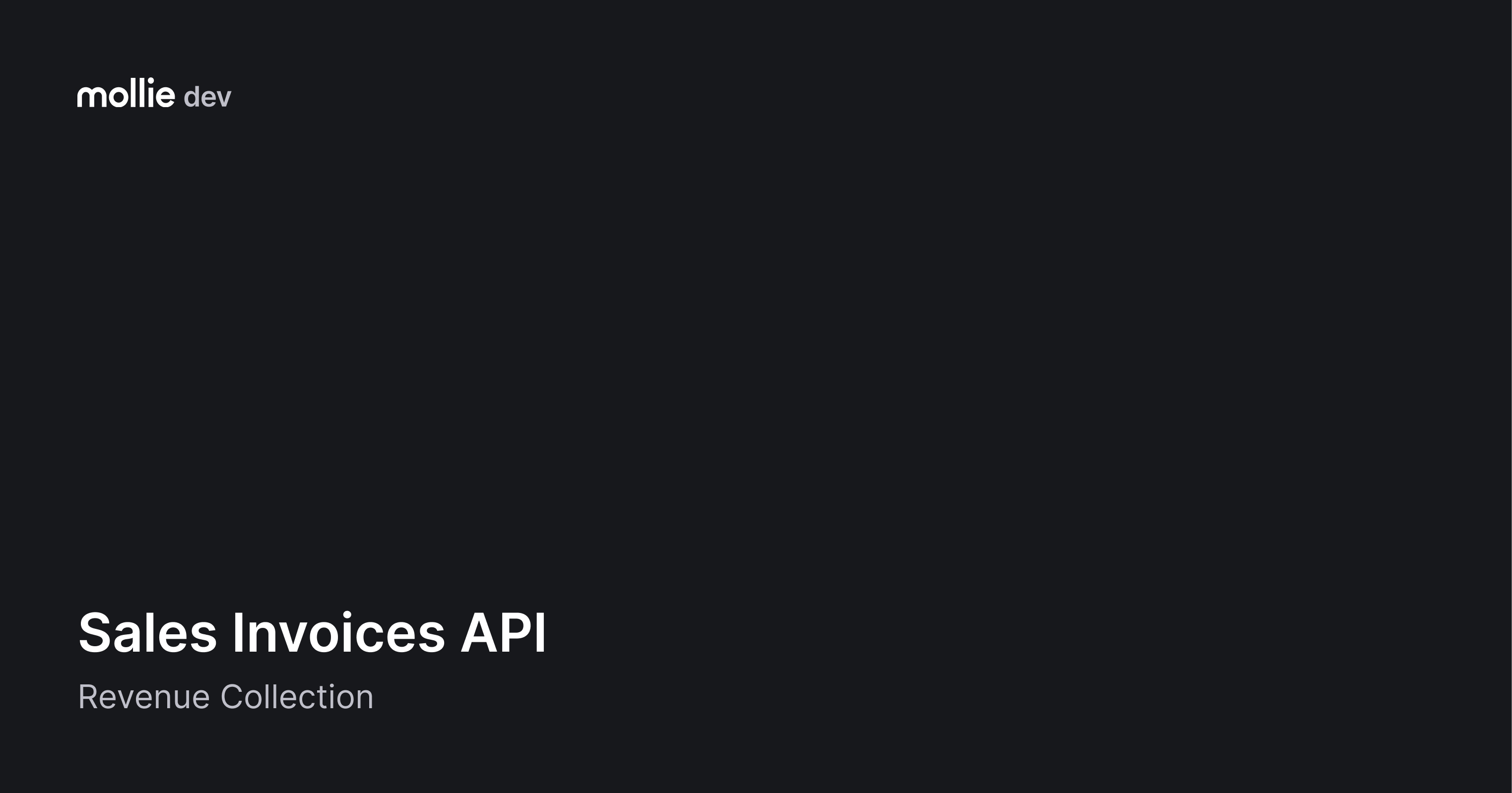Sales Invoices API | Mollie Documentation