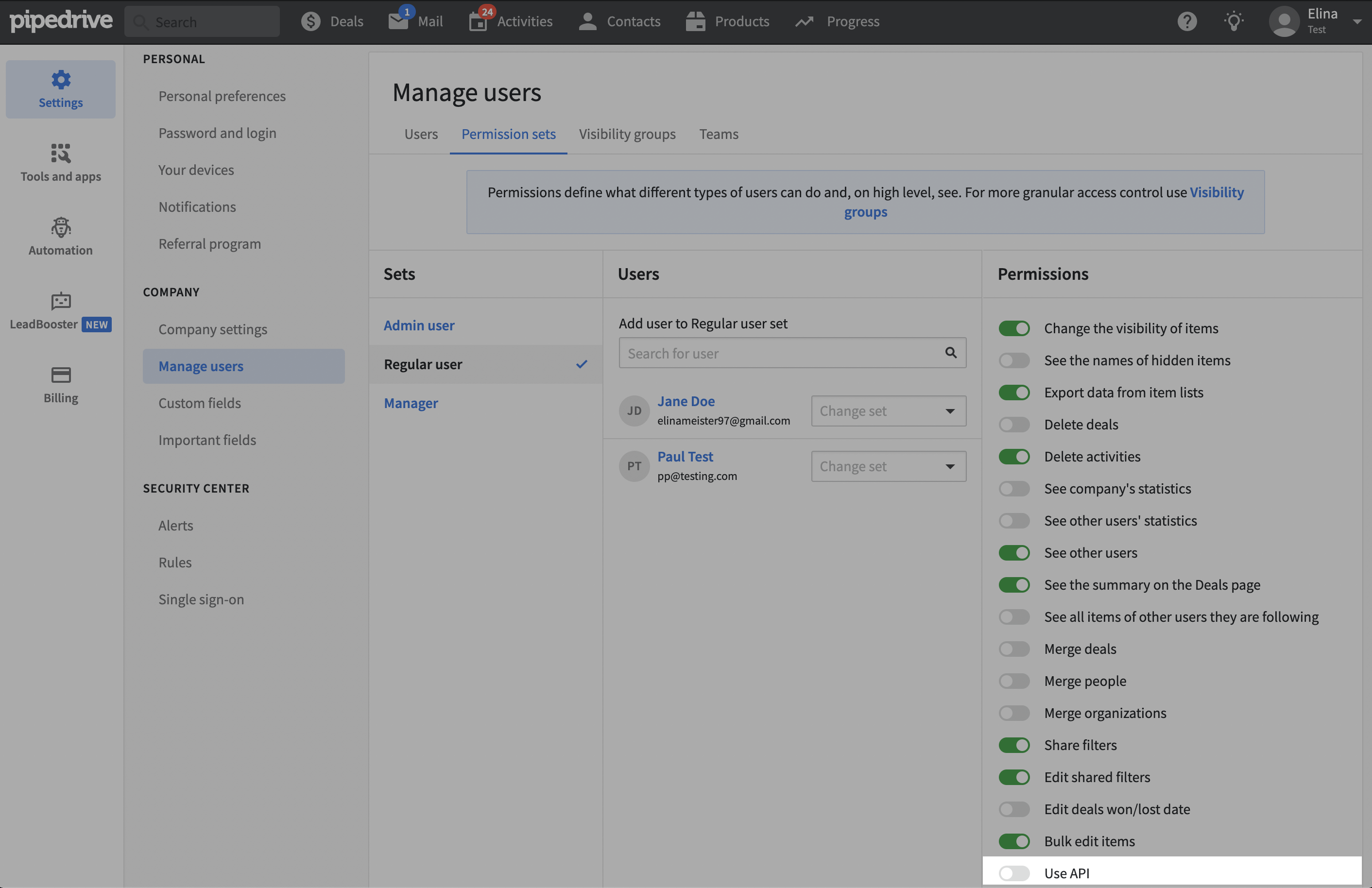 Enabling Api For Company Users