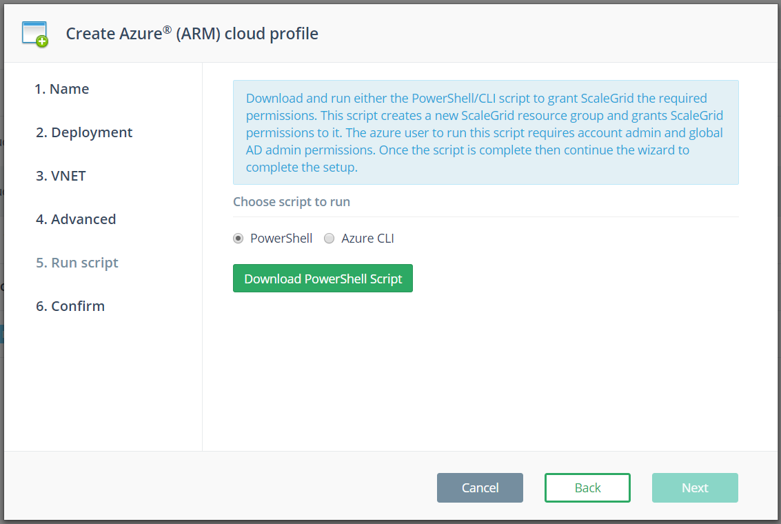 Setup an Azure (ARM) Cloud Profile