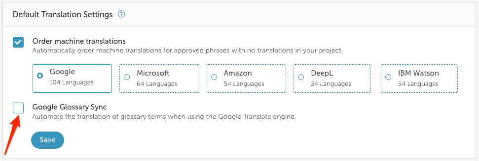 Google Glossary Sync