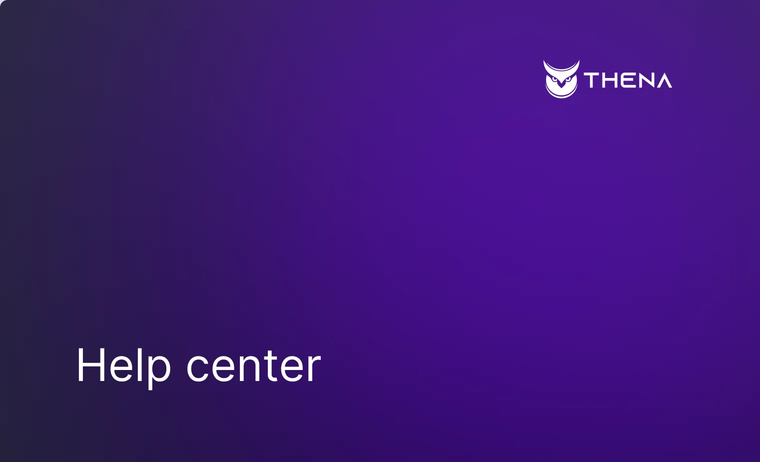Help center