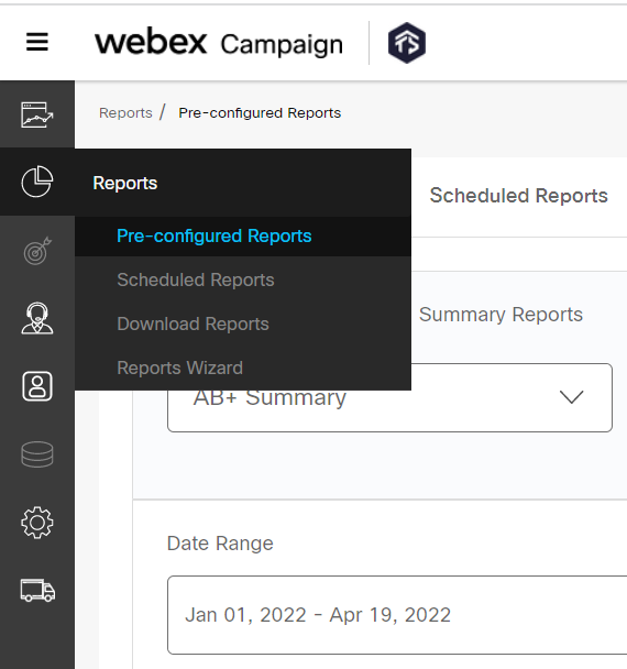 Pre-configured Reports