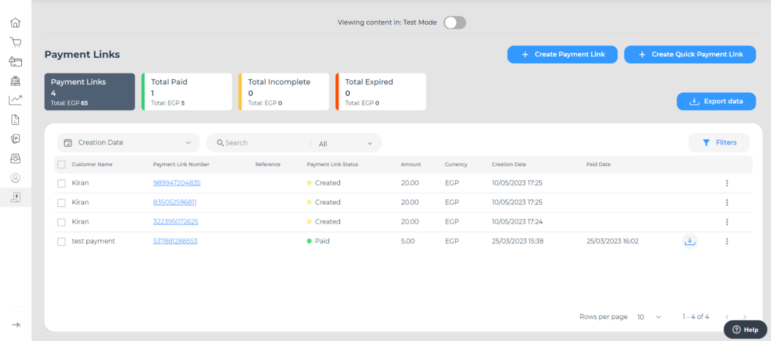 Pay by Link - Portal