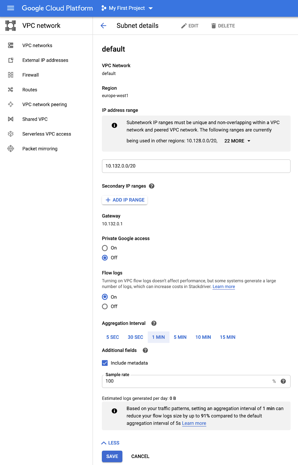 Gcp Vpc Flow Logs Via Pubsub Setup