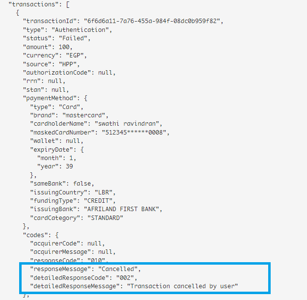 Webhook/Callback Notifications
