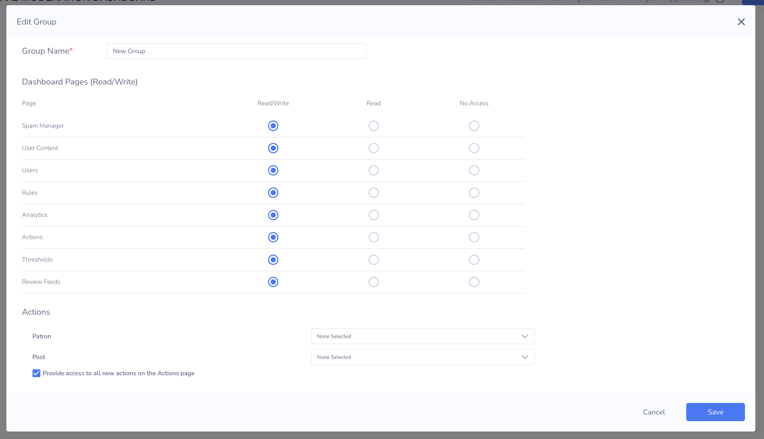 User Permissions