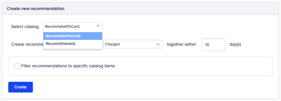 Creating a Recommendation