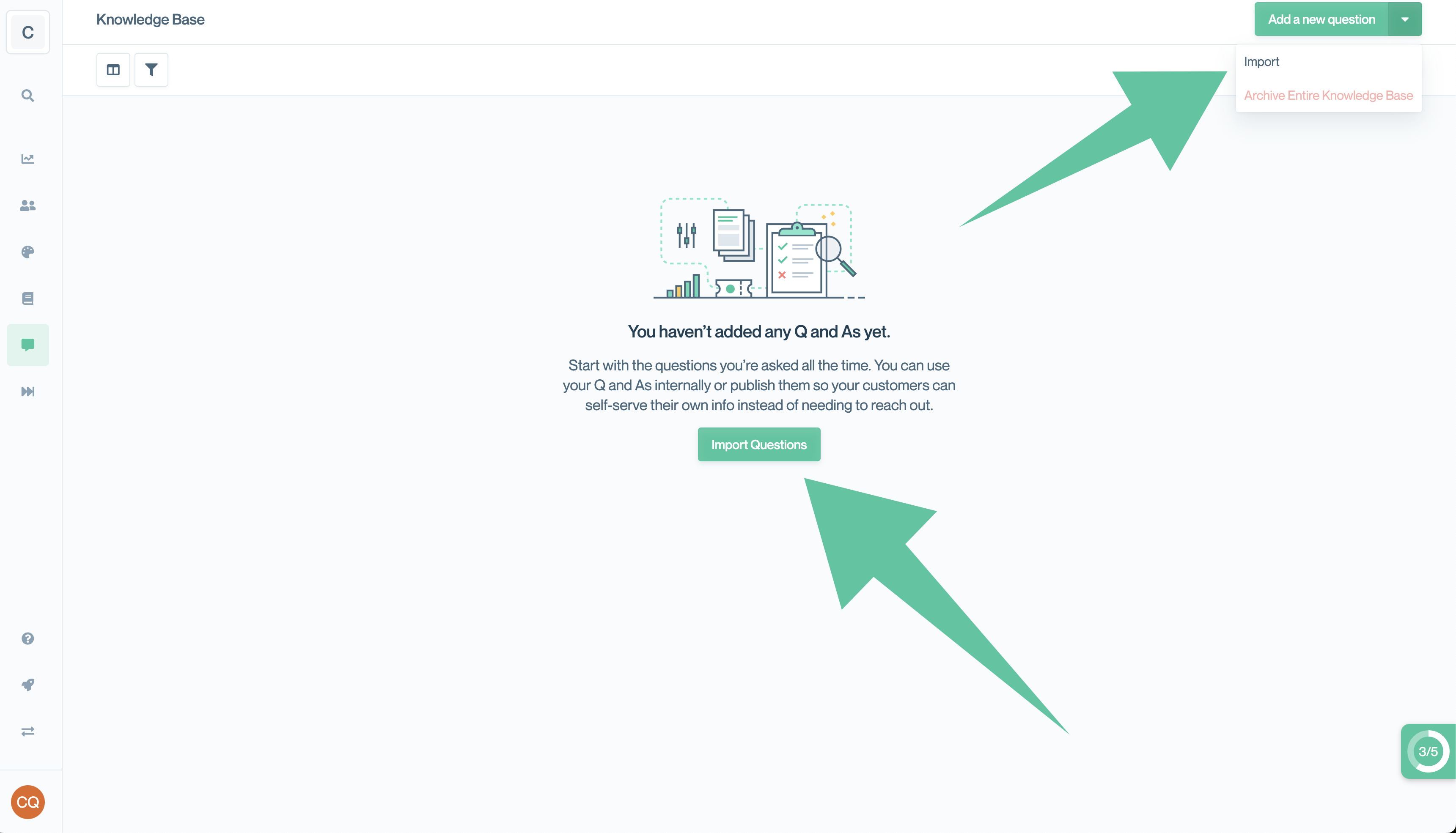 Adding Question and Answer Pairs