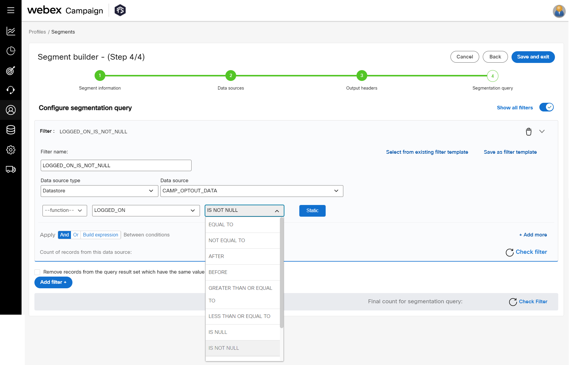 Exporting CAMP_OPTOUT_DATA daily to SFTP using Data Exchange