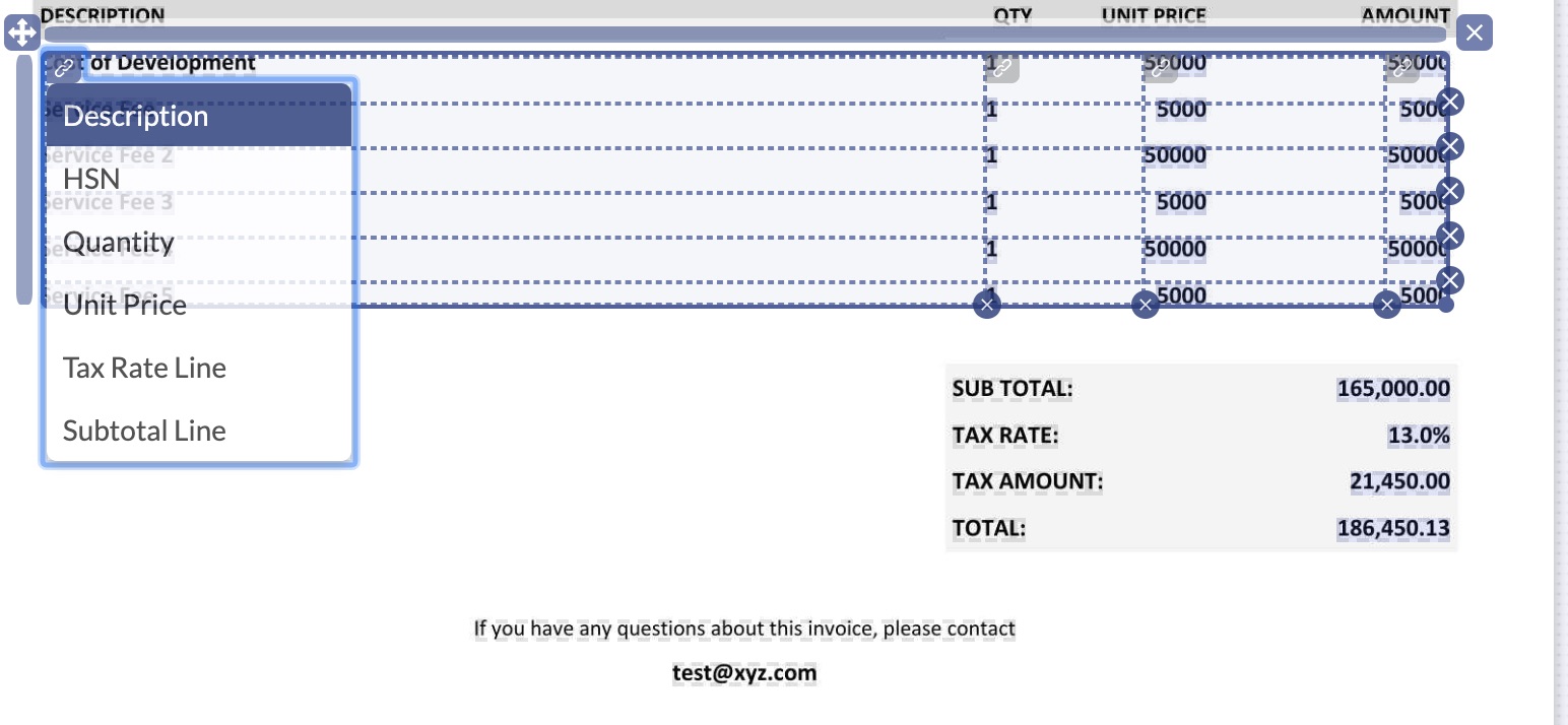 How to use the Table Grid?