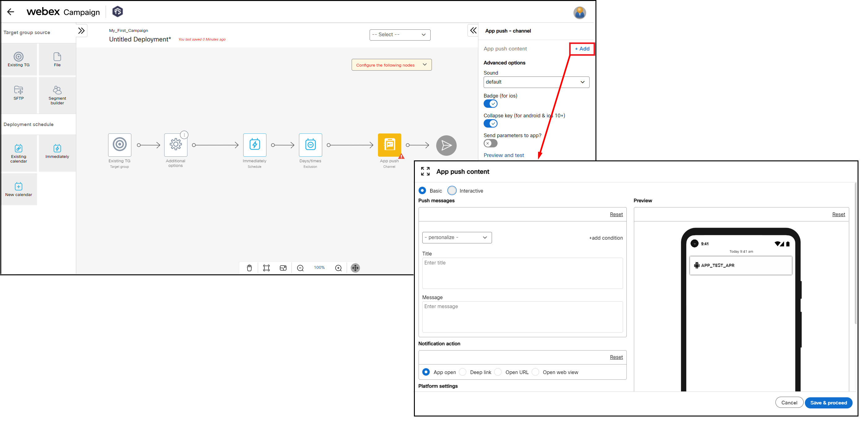 Creating an App Push Deployment