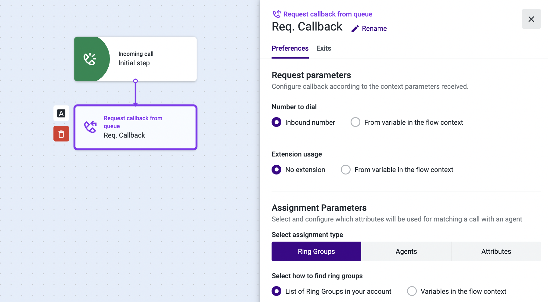 Request Callback from Queue