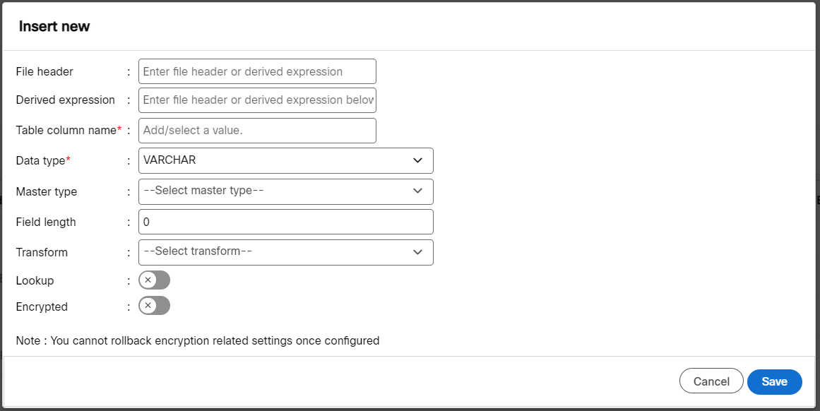 Add a New Header in a Datastore