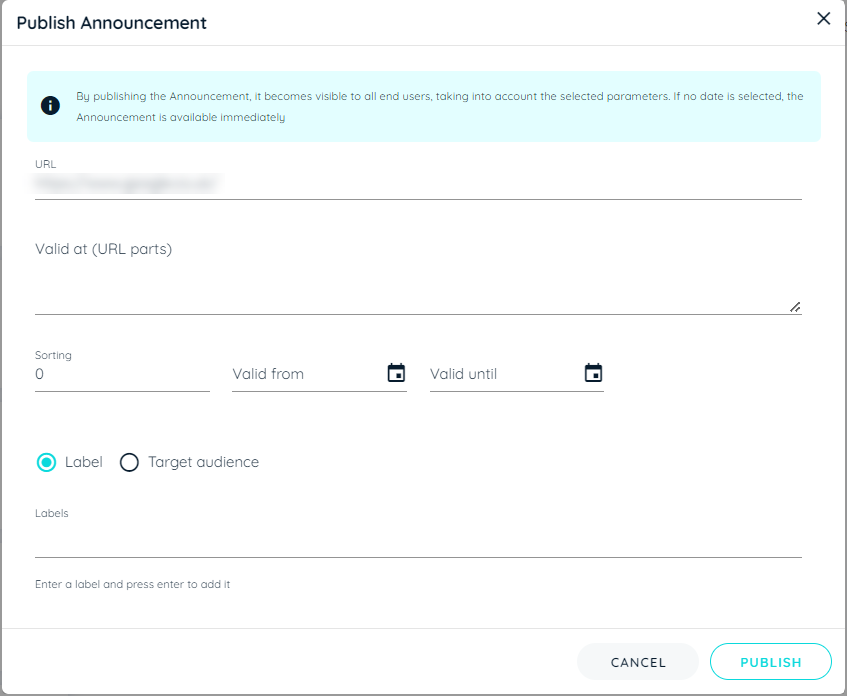 Assignment of Post & Announcement