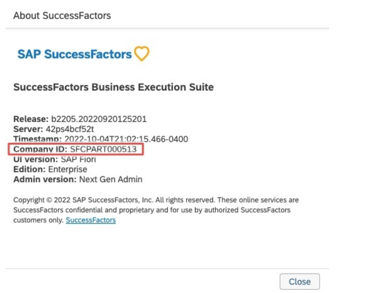 SAP SuccessFactors Integration Credentials