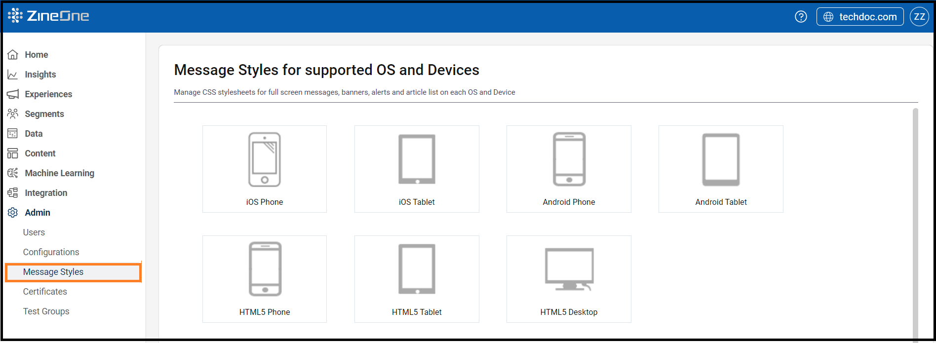 Managing Messages Styles