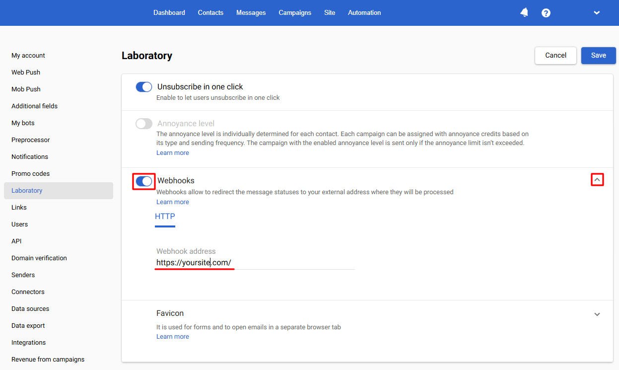 Webhooks to Follow up Activities