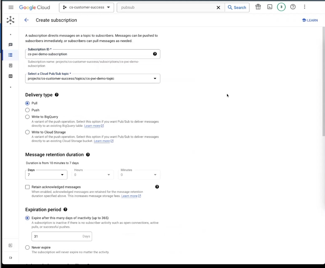 Live Indexing - Google Pub/Sub