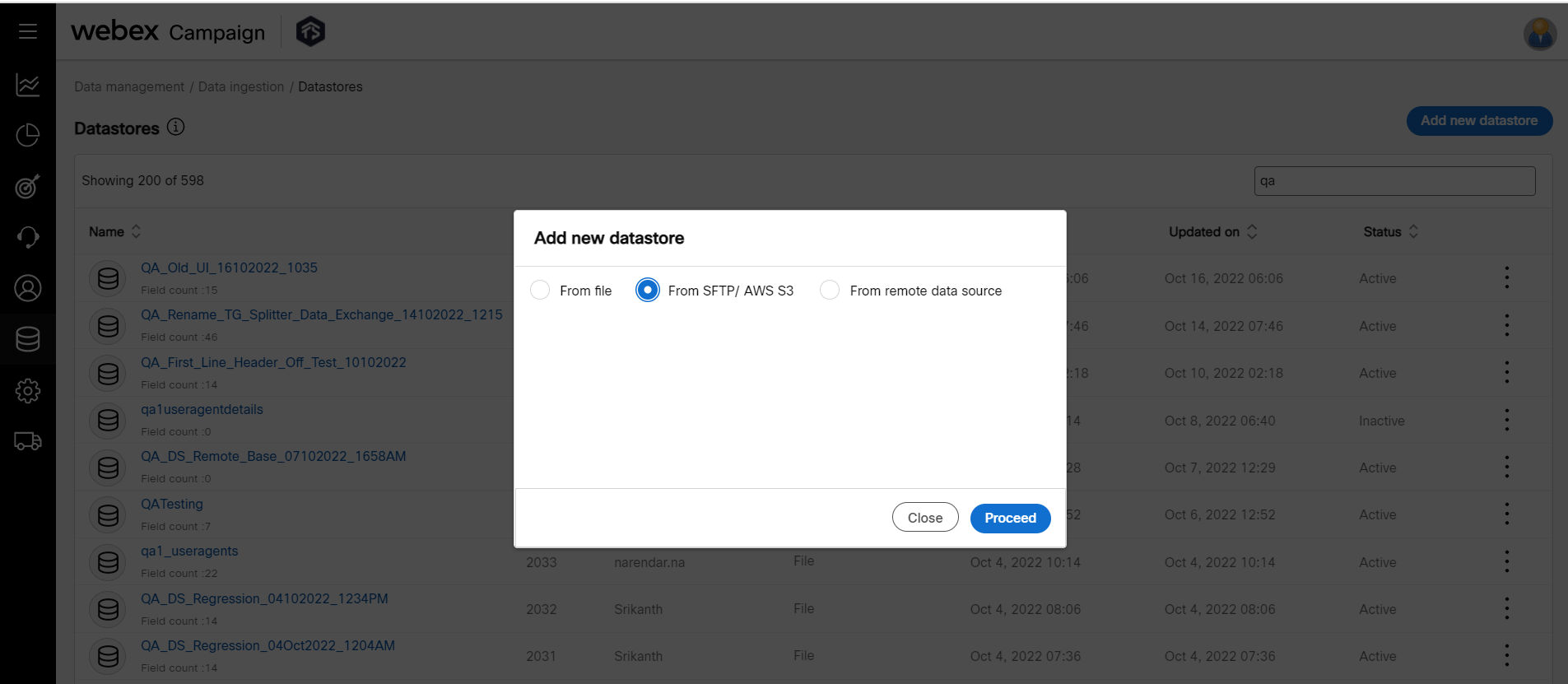 Add A New Datastore From A Sftp Aws S3 0057