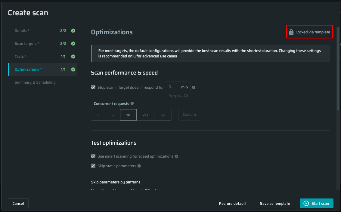 Managing Scan Templates Managing Scan Templates